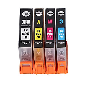 Ink Cartridge, High Page Capacity Fadeless Clear Print Printer Cartridge, for Photosmart B8550 B8553 B8558 C6380 C6383 (BK C M Y 4 Colors)