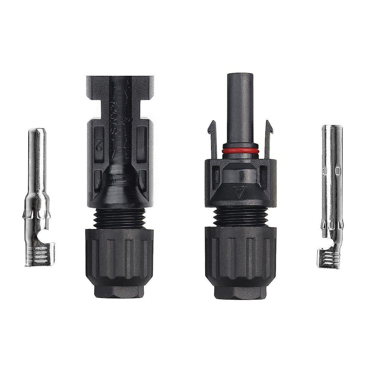 Sun YOBA 20 Pairs Cable Connectors Male/Female Safety Seal Ring Waterproof Solar Panel Cable Connectors Black