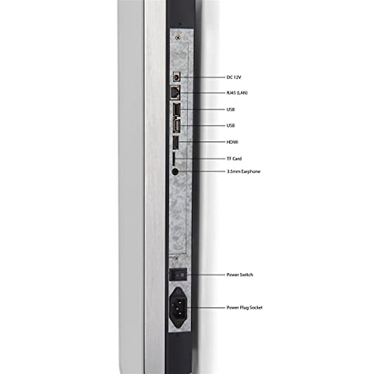 Displays2go 32" Wall Mounted Digital Signage Mirror with Motion Sensor, Android 7.1 - Silver (DGMM32)