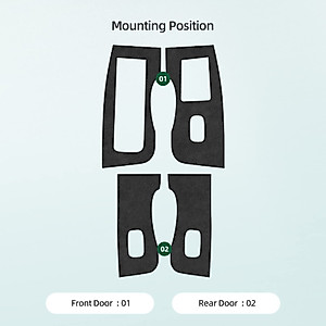 Alfanxi Window Switch Bring Trim Alcantara Material Panel Door Open Button Decal Cover Compatible with Tesla Model Y/Model 3 (Black)