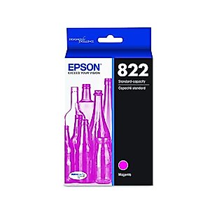 EPSON T822 DURABrite Ultra -Ink Standard Capacity Magenta -Cartridge (T822320-S) for Select Epson Workforce Pro Printers