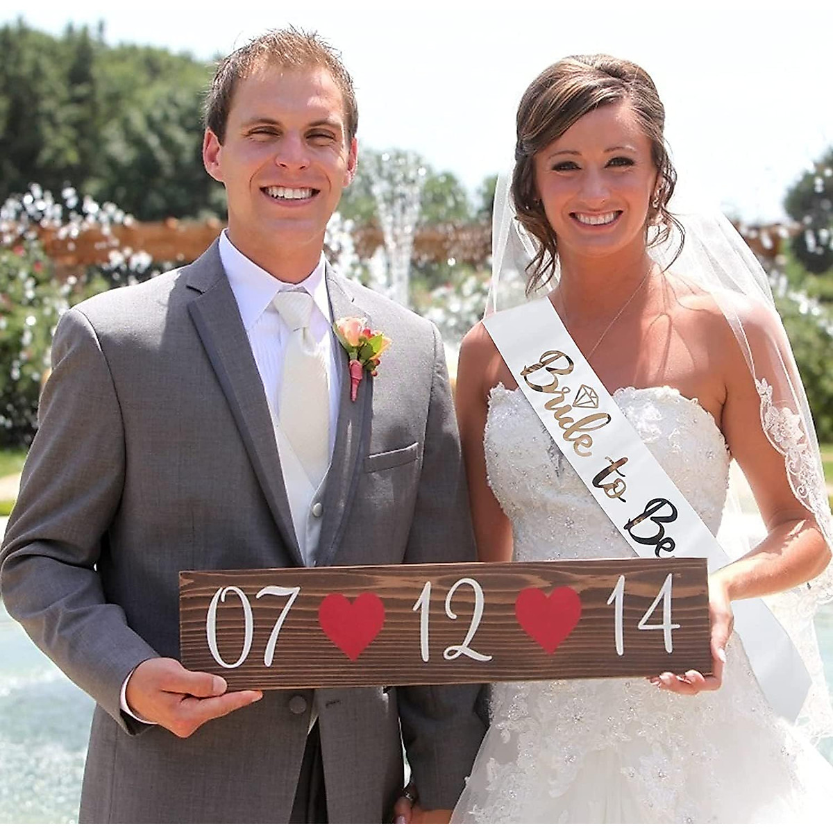 Bride to Be Set, 3pack Bride to Be Sash & Headband Tiara & Shoulder Length Veil Bachelorette Party Supplies Bridal Shower Decoration Accessories