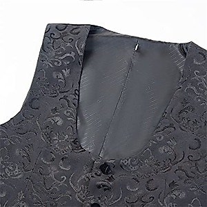 Men Shiny Sequins Suit Jacket One Button Notched Lapel Party Sport Coat Gold Sequin Stylish Slim Tux Dress Blazer (Black,3X-Large)