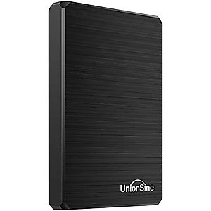 UnionSine 250GB Ultra Slim Portable External Hard Drive USB3.0 HDD Storage Compatible for PC, Desktop, Laptop, Xbox One, Xbox one, PS4(Black)