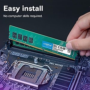 Crucial RAM 8GB Kit (2x4GB) DDR4 2666 MHz CL19 Desktop Memory CT2K4G4DFS8266