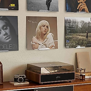 BLOLYO Clear Vinyl Record Shelf Wall Mount 8 Pack,Acrylic Album Record Holder Display,Vinyl Record Shelf Stand and Wall Mount Display,Acrylic Record Frame Show Your Favorite LP(Clear)