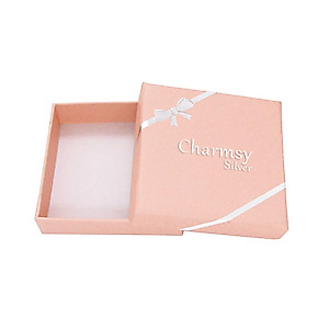 Charmsy 925 Sterling Silver Small Heart Hoop Earrings for Women | 14K White Gold Plated Heart Hoops | Size 22mm