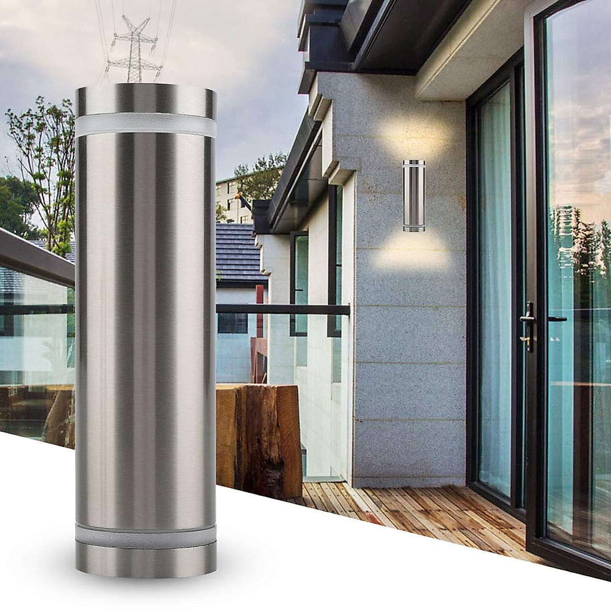 LED Wall Light ，1Pc Up and Down Wall Light Indoor Outdoor Home Garden Lawn Decor Lamp LED Bulbs Included