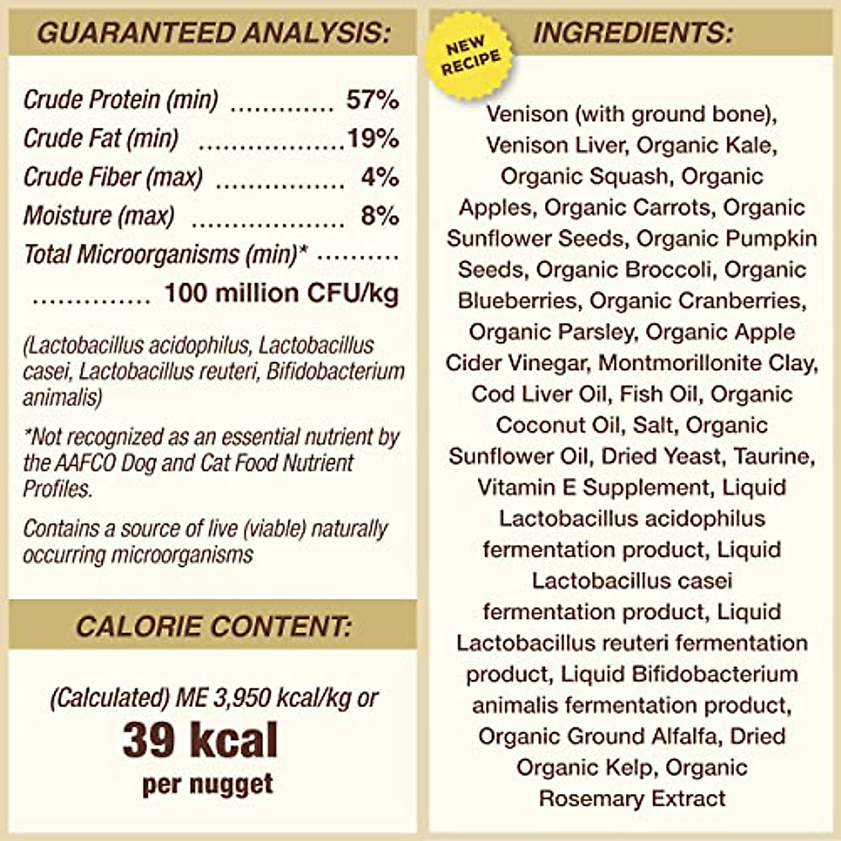 Primal Freeze Dried Cat Food Nuggets Venison, Complete & Balanced Scoop & Serve Healthy Grain Free Raw Cat Food, Crafted in The USA (14 oz)