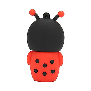 Cartoon Flash Disk Cartoon Ladybug Compatible Optional Stock USB Flash Drives Memory Thumb Stick Pendrive U Disk, for Data Storage Transmission Sharing(64GB)