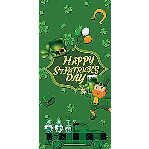 Happy St Patrick's Day Door Banner Irish Luck Day Saint Patrick's Day Party Indoor Or Outdoor Decor Door Banner 72.8 x 35.4inch