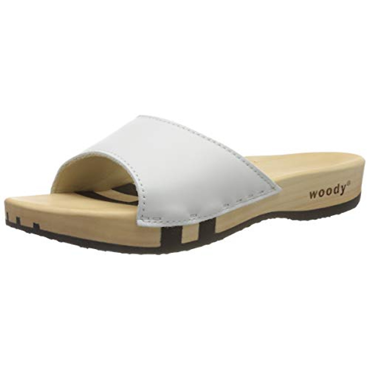 Woody Women's Heidi Mules, White Weiss 005, 10