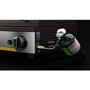 HALO Elite Griddle Propane Gas, 20.7''×13.2''(273sq.in) Cooking Surface with Wind Proof Design and Dual Burner, XL Rear Grease Container, a Bubble Leveler (1 Burner)