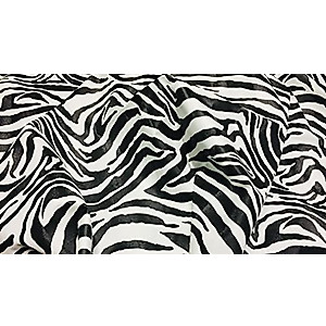 FABRICS FOREVER – Contemporary Faux Leather Collection - Zebra Black White Vinyl Fabric Material Faux Leather Sheets for DIY, Crafts…