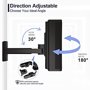 (2 Pack) Adjustable Speaker Wall Mount for Bose Cube Speaker, Ceiling & Wall Mount for Bose UB-20, UB-20 Series II, WB-50 II, Lifestyle Series, Soundtouch Series, Cinemate, Acoustimass Series Black