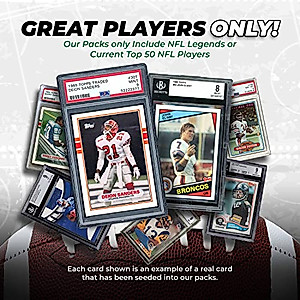 NFL Graded Card Mystery Booster Pack | PSA or BGS Graded Football Card | Grade 7+ Guaranteed | Contains One Graded Vintage, Rookie, Hall of Famer or Current Star Card | by Cosmic Gaming Collections