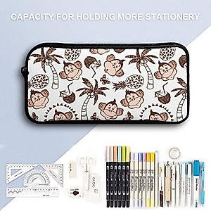 Monkey Pineapple Butterfly Coconut Pencil Case Pencil Pouch Coin Pouch Cosmetic Bag Office Stationery Organizer