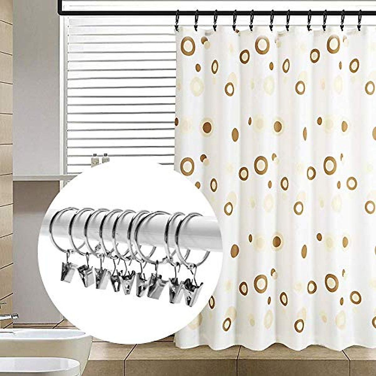 120 Pack Heavy-Duty Hook Clip Set Metal Curtain Clips for Curtain Photos Home Party Decoration Art Craft Display - Silver