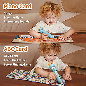 alilo Learning Educational Toys for Toddlers 2-3-4-5-6, Interactive Reading Pen Set for Kids, with 3 Learn to Read Books for Kids, 100 Talking Flash Cards, 540 Recording Stickers, Alphabet, Music Card