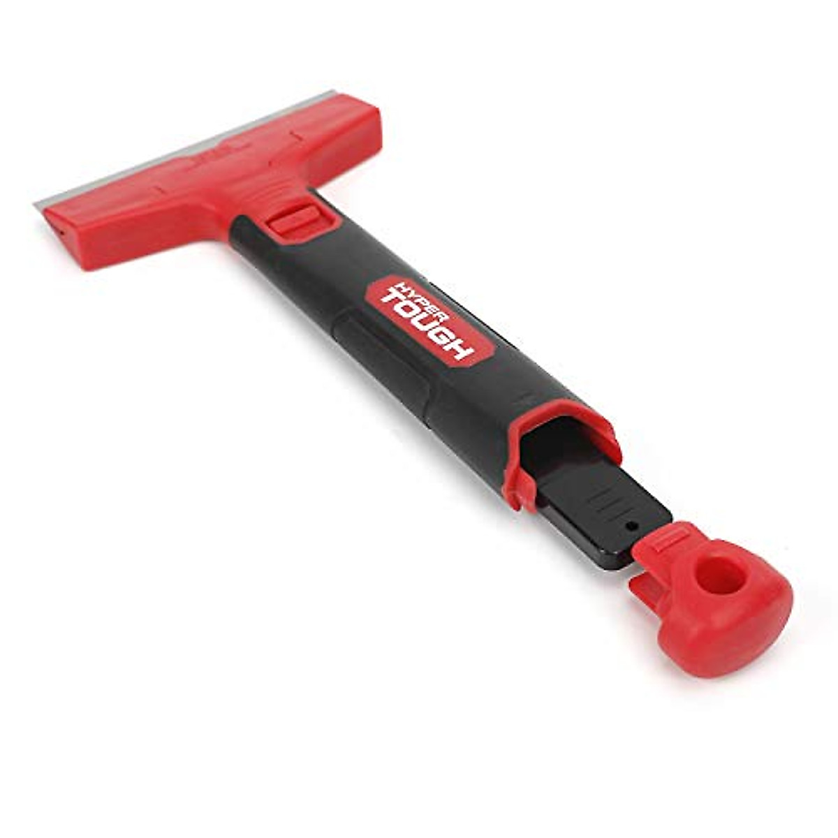 Hyper Tough 4-INCH GLASS & TILE SCRAPER + 3-BLADES Comfortable Non-Slip Handle