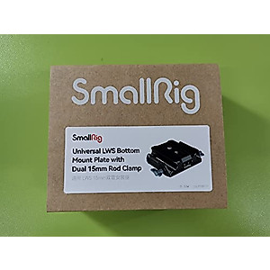 SmallRig Universal LWS Baseplate Compatible with DSLR and Mirrorless Camera Cages, Comes with Dual 15mm Rod Clamp - 3357
