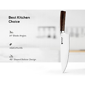 BRODARK Chef Knife Set Professional 6-Pieces Kitchen Knife, Ultra Sharp German Stainless Steel Cooking Knife Set, Ergonomic Handle Full Tang Forged Gift with Premium Box