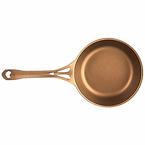 AUS-ION Deep Skillet with Satin Finish 100% Made in Sydney, 3mm Australian Iron, Commercial Grade Cookware, 9-Inch, Golden