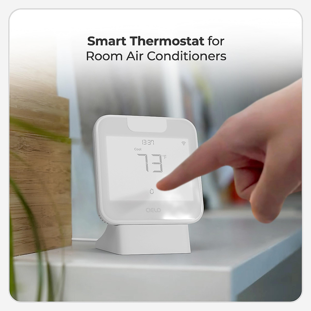 Breez Max | Smart AC Controller | WiFi Thermostat for Mini-Split, Window, Portable ACS/Heat Pumps | AI-Based Tech | Free App, No Subscriptions | Alexa, Google, Siri Shortcuts, IFTTT (White)