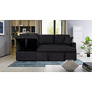 Lilola Home Paisley Sectional, Black
