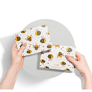 Twigs Paper - Assorted Bumble Bee Greeting Cards - Stationery Cards with Envelopes - Thank You Card - Blank Note Cards - Greeting Cards for All Occasions - Made in USA (5.5 x 4.25, Set of 12)