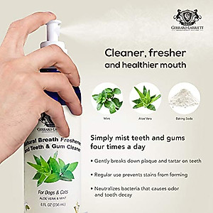 Dog and Cat Natural Breath Freshener Pet Oral Care Spray Naturally Fights Plaque, Tartar & Gum Disease Without Brushing
