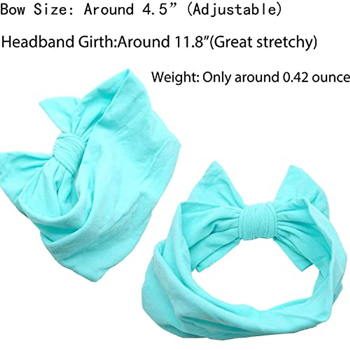 20 Colors Super Stretchy Soft Knot Baby Girl Headbands with Hair Bows Nylon Head Wrap For Newborn Baby Girls Infants Toddlers Kids