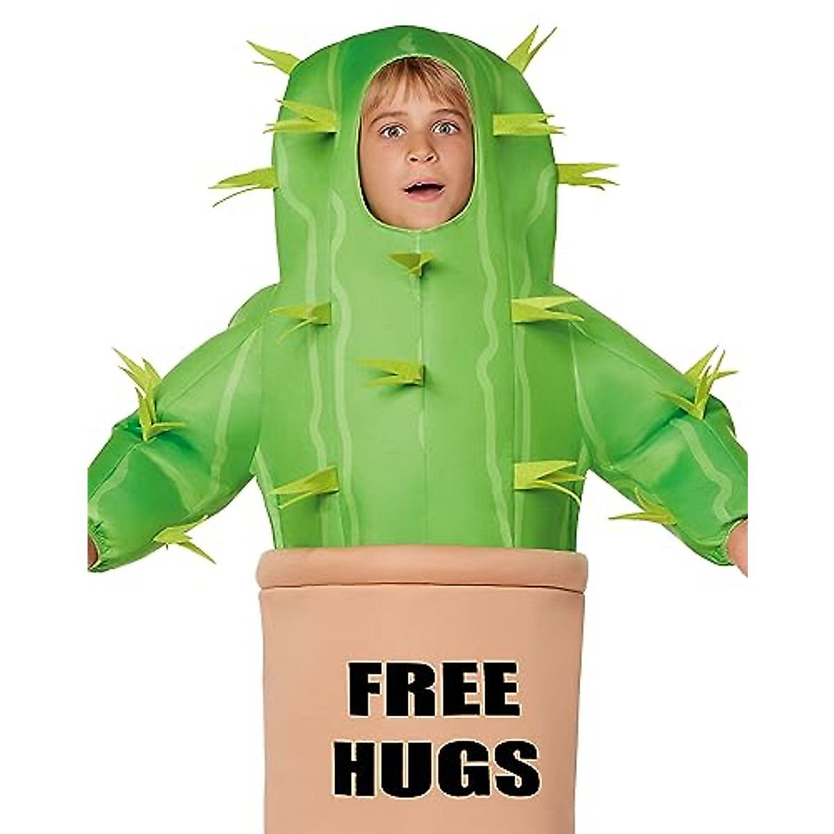 Spirit Halloween Kids Free Hugs Cactus Costume - One Size Fits Most | Funny Halloween Costumes | Funny Kids Cactus Outfit