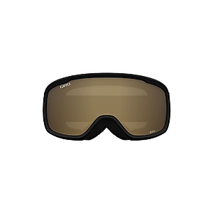 Giro Buster Kids Ski Goggles - Snowboard Goggles for Youth, Boys & Girls - Black Wordmark Strap with Amber Rose Lens