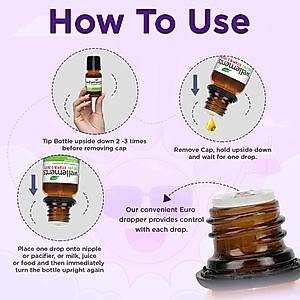 Wellements Baby Organic Vitamin D Drops for Infants & Toddlers (0.15 Fl Oz) - Certified Newborn+ Liquid Vitamin D3 Drops, Support Healthy Growth & Bone Development (1 Drop Daily & 400 IU Per Serving)