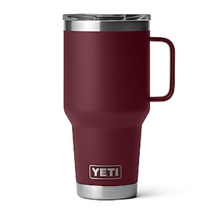 YETI Rambler 30 oz Travel Mug, Stainless Steel, Vacuum Insulated with Stronghold Lid, Wild Vine Red