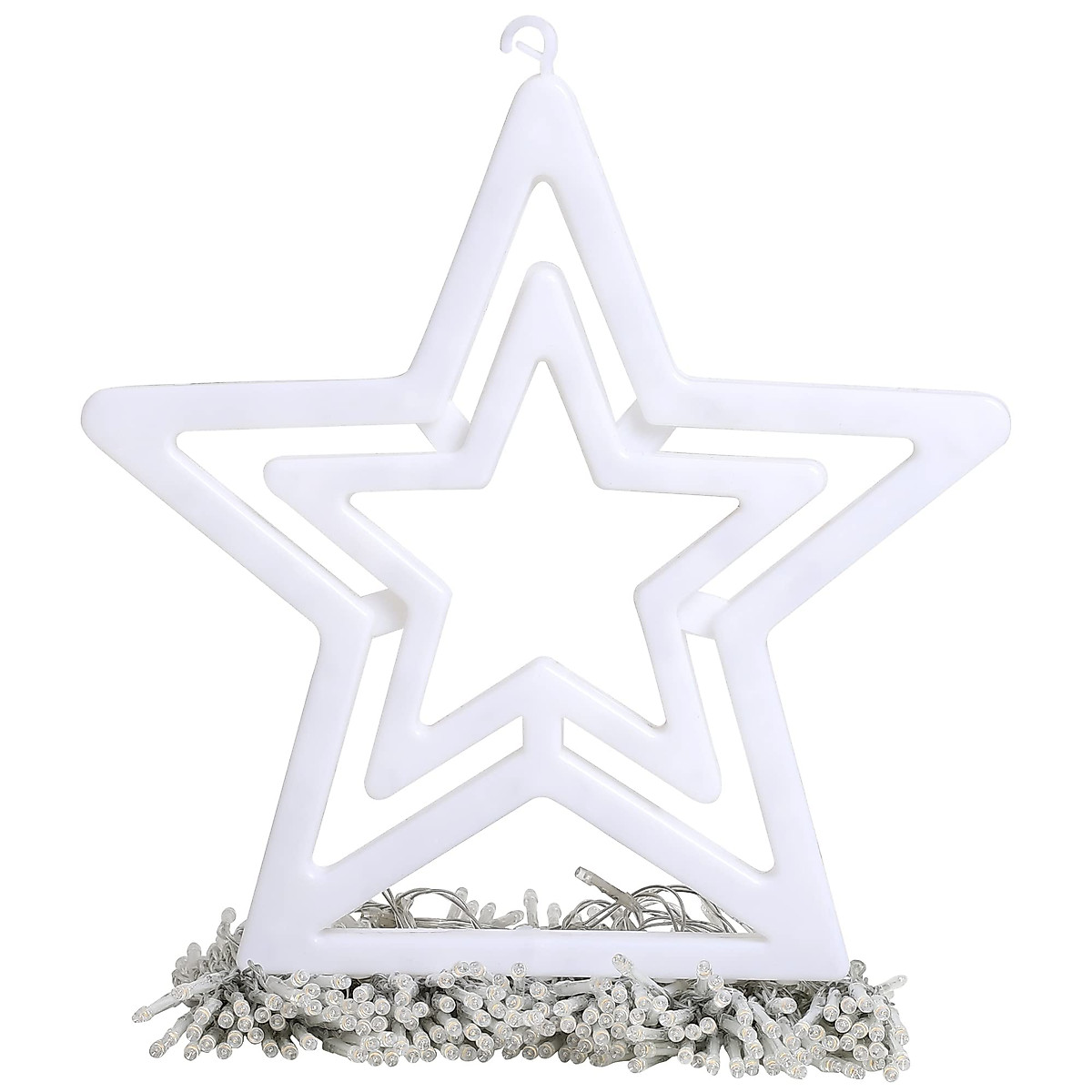 Joiedomi 345 LED Christmas Decoration Star Lights, 11.5Ft 8 Lighting Modes Decorative Tree Lights with Topper Star for Christmas Tree, Party Wedding Garden Yard Patio Xmas Outdoor Décor(Warm Whit)