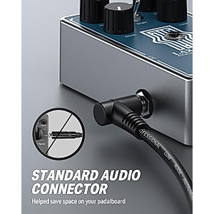 Donner 6 Inch Guitar Patch Cable Guitar Effect Pedal Cables Black 6 Pack