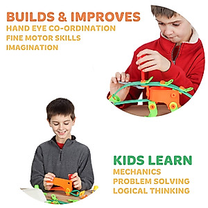 Fine Motor Toys for 4 Years Old & Up, 90-Piece STEM Dinosaur Building Set, Dinosaur Toys for Boys & Girls 4 5 6 7 8 Years Old