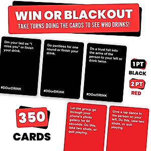 Do or Drink Drinking Card Games for Adults - Fun Adult Games for Game Night & Parties - 21st Birthday Gift & Bachelorette Party Games with 350 Cards & 175 Challenges That Will Get You Drinking