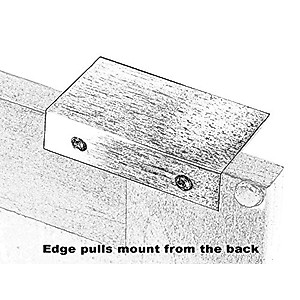 #3306-3 in. CKP Brand Back Mount Finger Edge Pull, Matte Black - 10 Pack