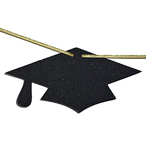 I'm Done Gold Glitter Cursive Banner Sign, Graduation Garland, 2024 Grad Party Supplies (Gold)