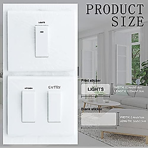 328 Pieces Light Switch Label Sticker Clear Transparent with Text, Waterproof Switch Panel Labels for Home Kitchen Bathroom Office School, Include Blank Labels and Tweezer
