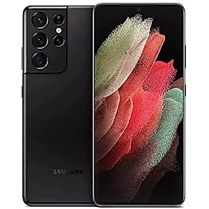 Samsung Galaxy S21 Ultra 5G | G998U Android Cell Phone | US Version Smartphone | Pro-Grade Camera, 8K Video, 108MP High Res | 128GB, Phantom Black - Verizon Locked - (Renewed)