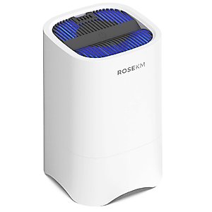 ROSEKM Small Air Purifiers for Desktop, HEPA Air Purifiers for Office, Bedroom, Home, Car, Small Room, Mini Air Purifier Air Cleaner for Smoke, Dust with Fragrance Sponge & Night Light