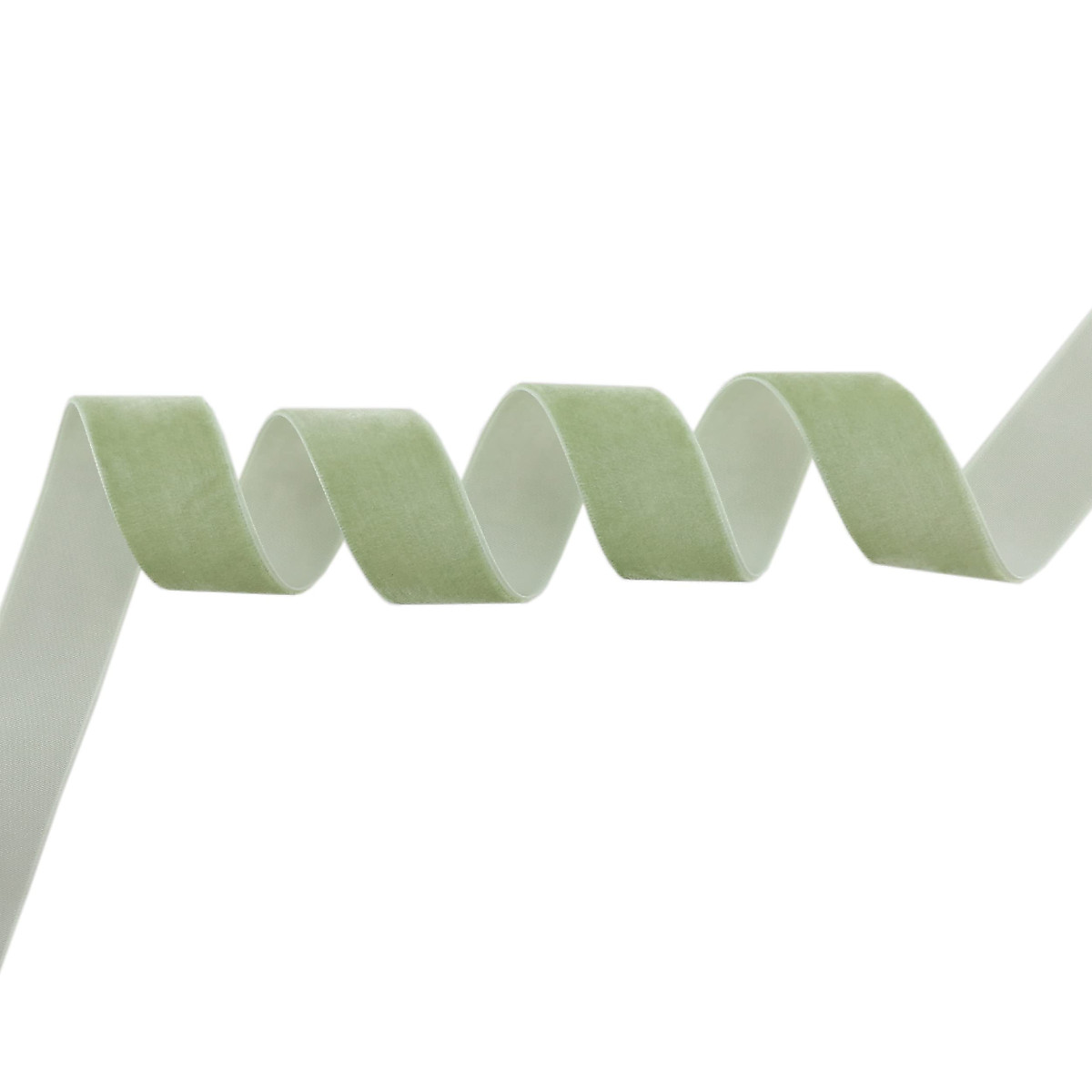 DINDOSAL Sage Green Velvet Ribbon 1 Inch Single Face Velvet Sage Green Christmas Ribbon for Tree Decorations, Gift Wrapping, Hair Bows, Choker, Wedding, Cafts, Bouquets, Baby Shower - 10 Yards