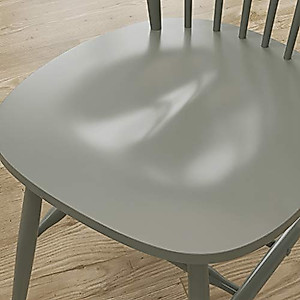 Sauder New Grange Spindle Back Chair, L: 20.47" x W: 21.26" x H: 36.22", Pewter Green Finish