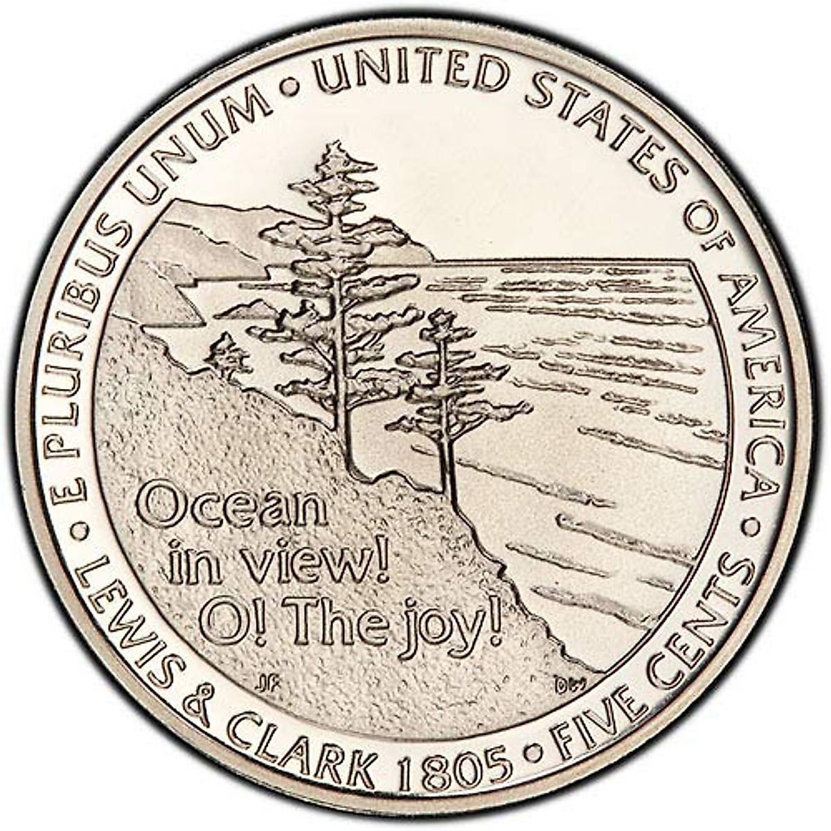 2005 P & D Satin Finish Ocean View Jefferson Nickel Choice Uncirculated US Mint 2 Coin Set