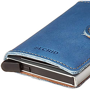 Secrid Mini Wallet Genuine Leather Indigo 3 Safe Card Case max 12 cards