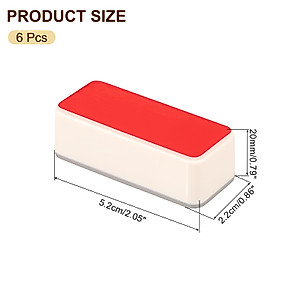 uxcell 6 Pcs Toilet Seat Bumper Kit, 20mm Thickness Bidet Bumpers Pads Rubber Square Seat Spacer Replacement with Strong Adhesive for Toilet Cover